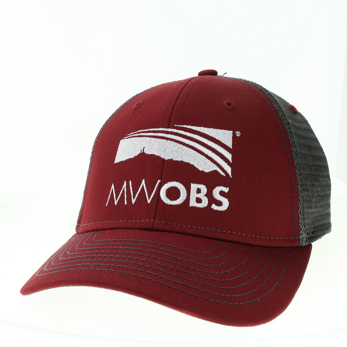 MWOBS Logo Hat Burnt Henna/Dark Grey Mesh – Mount Washington Observatory