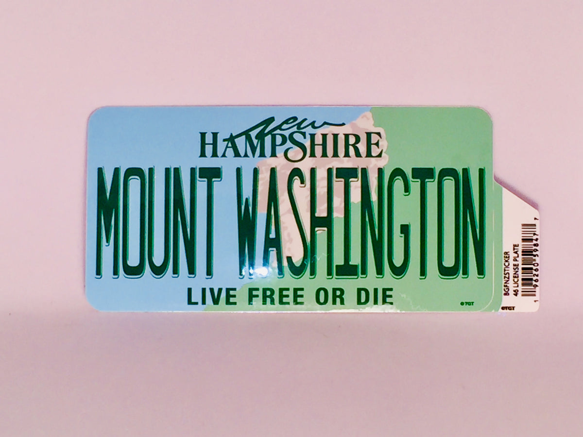 Live Free or Die License Plate Sticker – Mount Washington Observatory