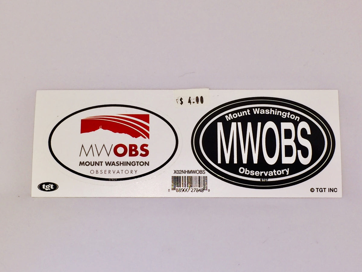 MWOBS Dual Oval Sticker Set – Mount Washington Observatory